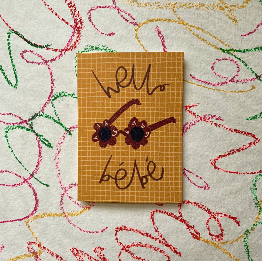 Hello Bebe New Baby A6 Card - Etsy