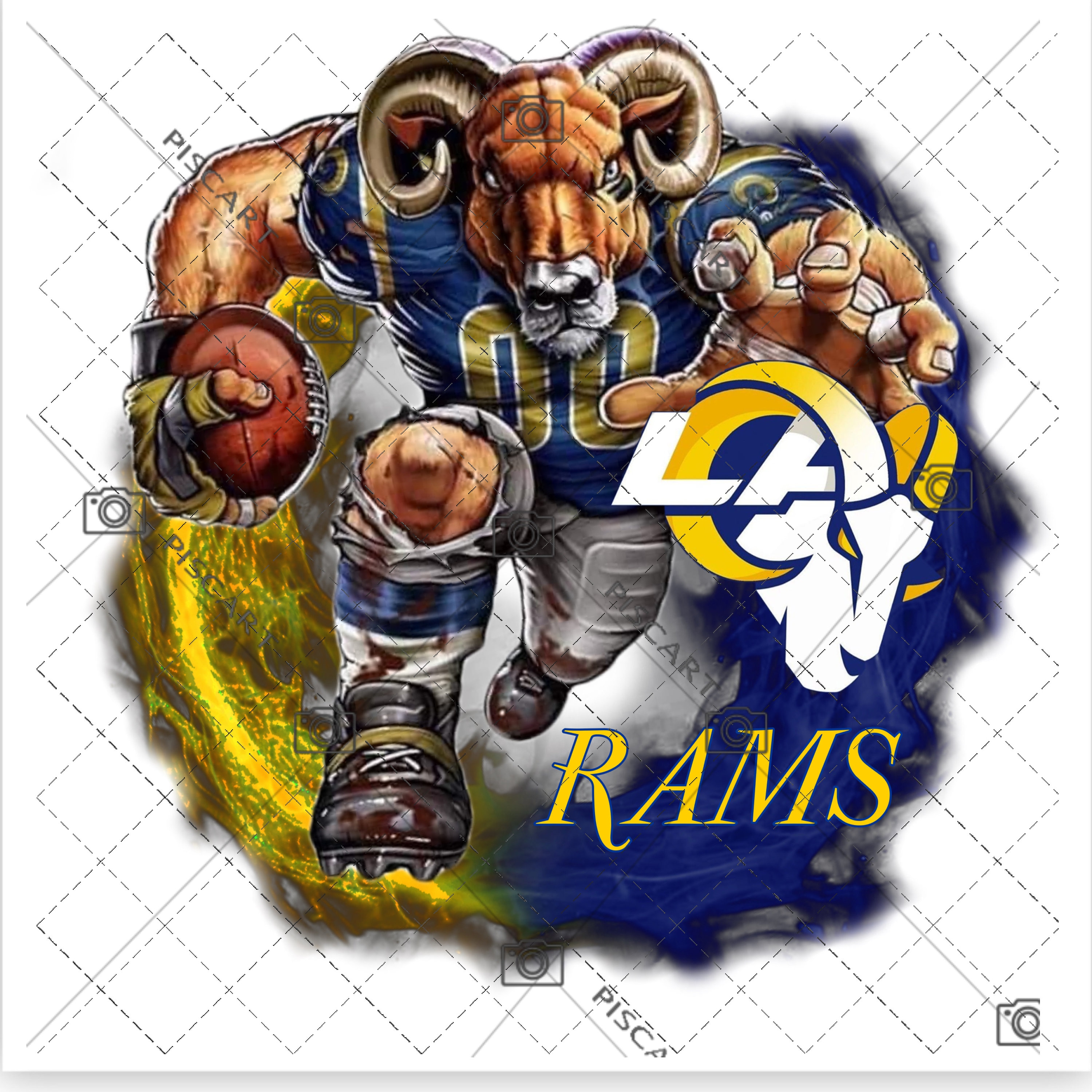 Los Angeles Rams LA Rams PNG JPG Football Sublimation | Etsy Canada
