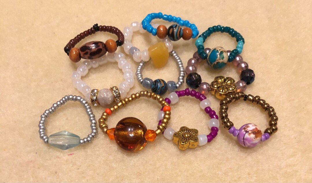 Handmade Beaded Rings - Etsy