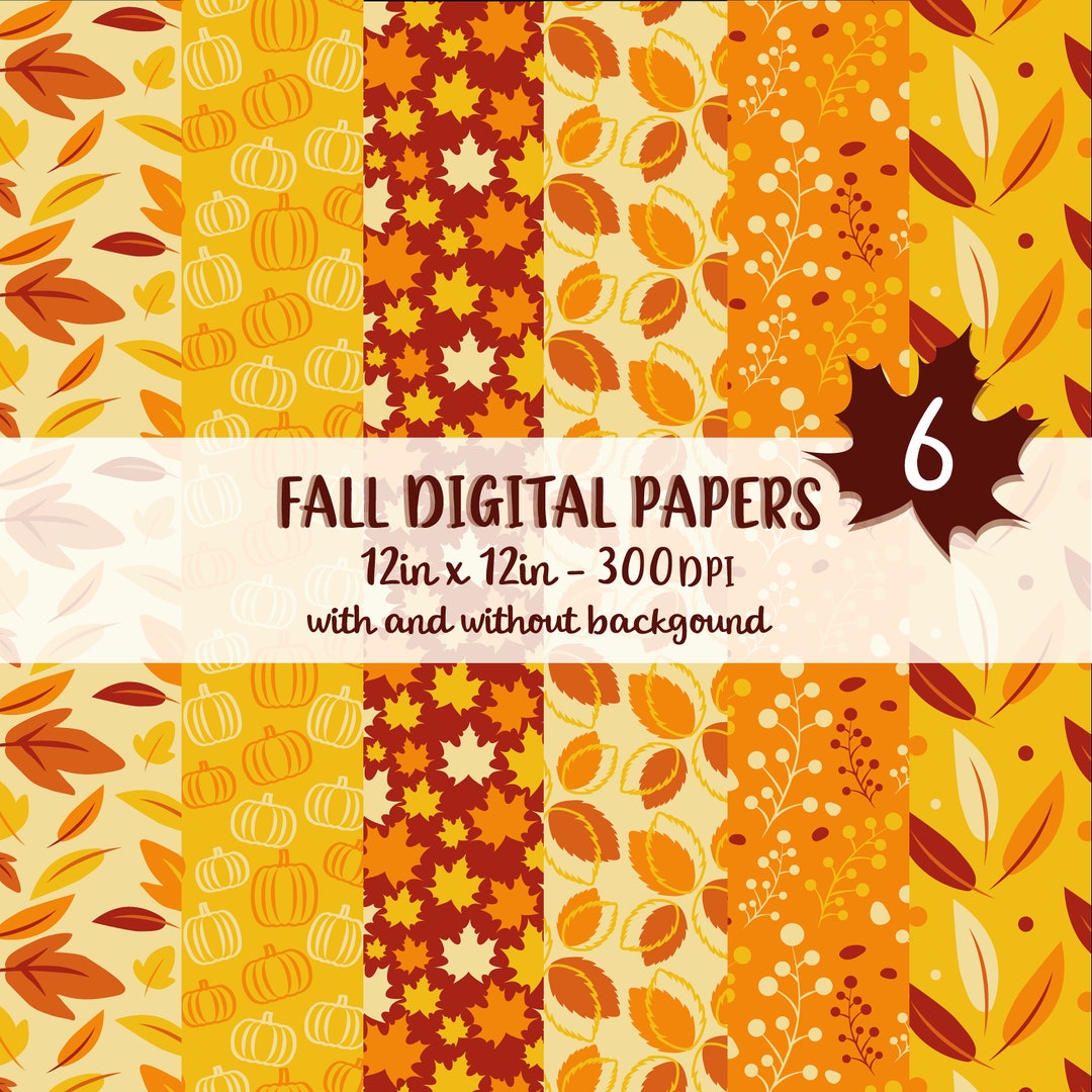Fall Printable Digital Paper,autumn Fall Paper,digital Paper,fall Paper ...