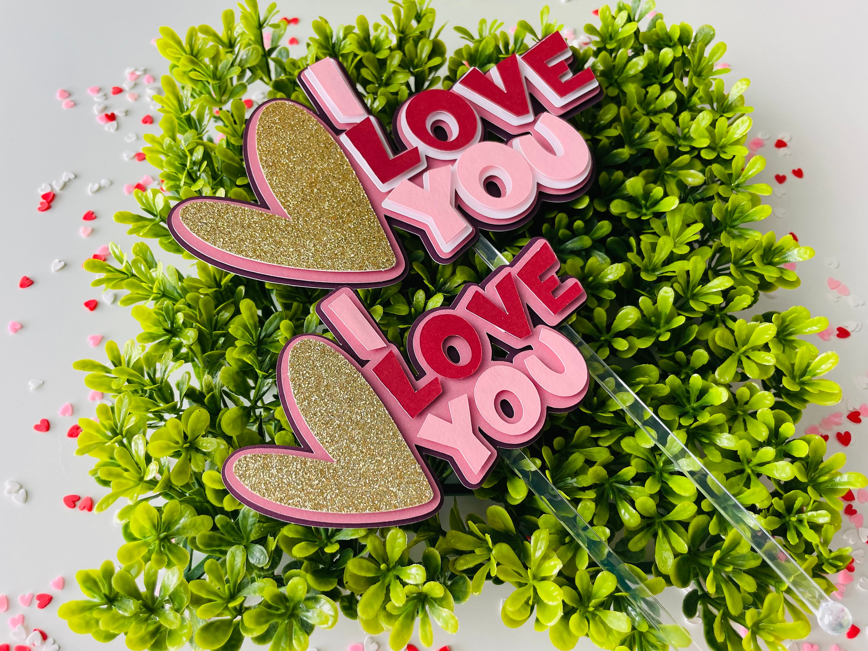 I Love You Cake Topper Template,valentine's Cake Topper,cake Topper Svg ...