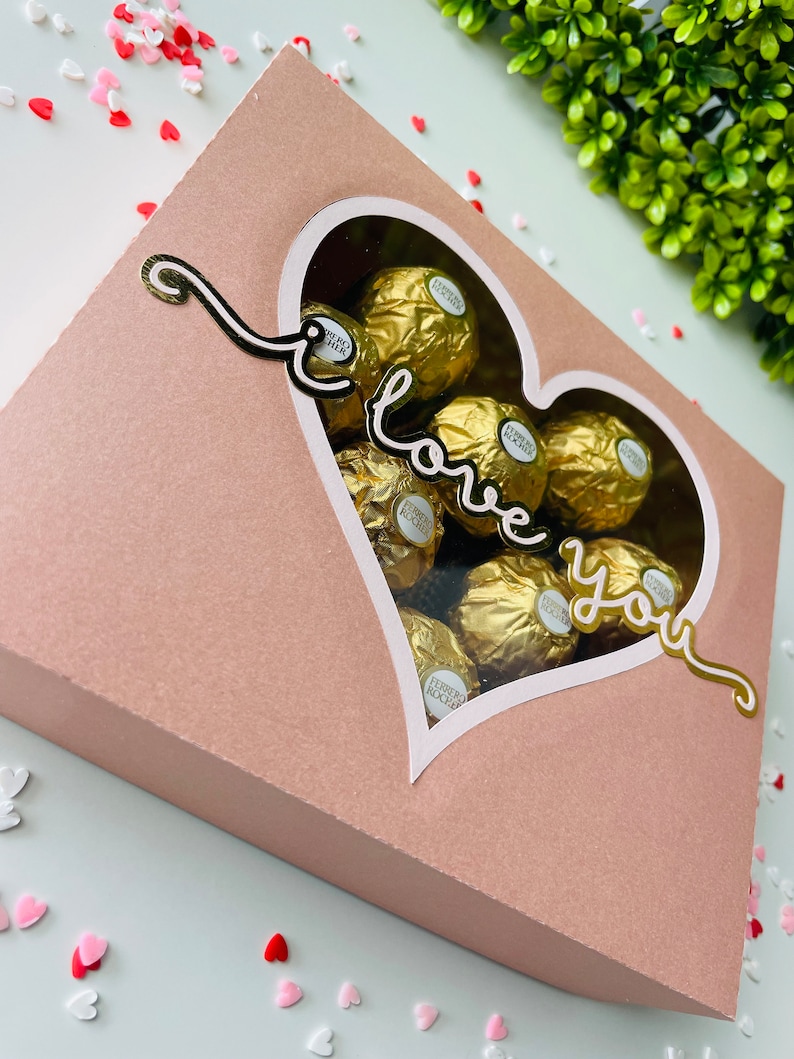 Ferrero Box Template,chocolate Box Cut File, Ferrero Valentine's Gift ...