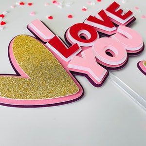 I Love You Cake Topper Template,valentine's Cake Topper,cake Topper Svg ...
