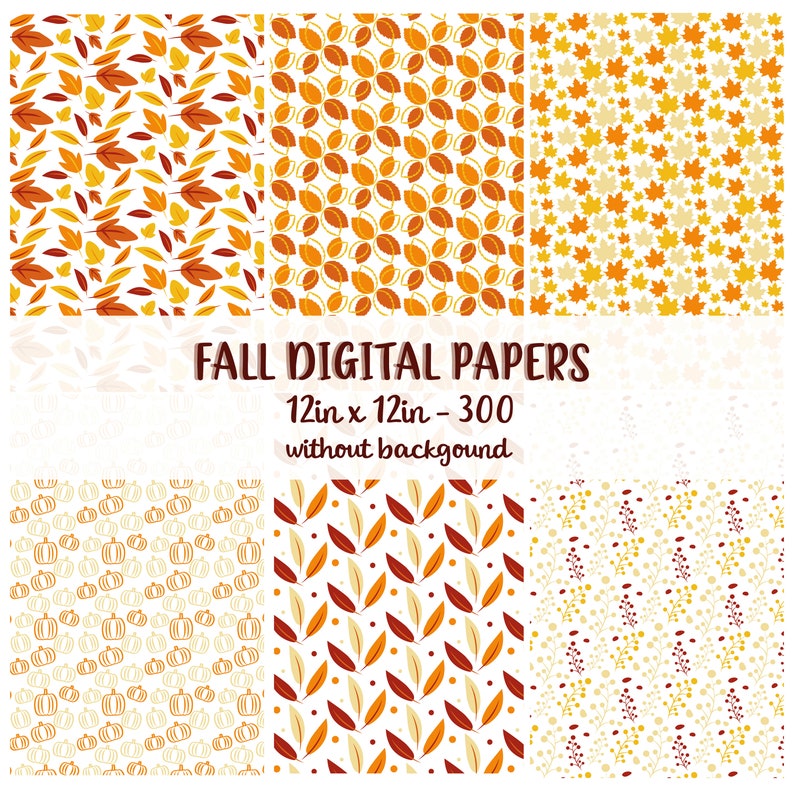 Fall Printable Digital Paper,autumn Fall Paper,digital Paper,fall Paper ...