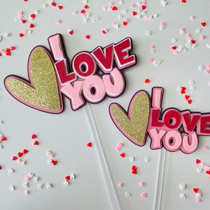 I Love You Cake Topper Template,valentine's Cake Topper,cake Topper Svg ...