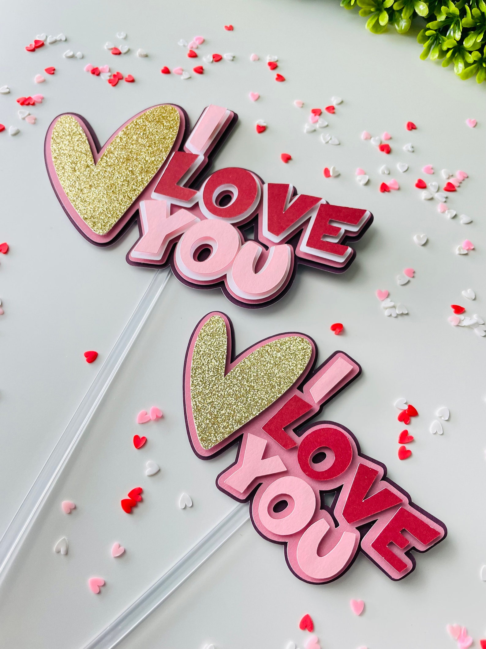 I Love You Cake Topper Template,valentine's Cake Topper,cake Topper Svg ...