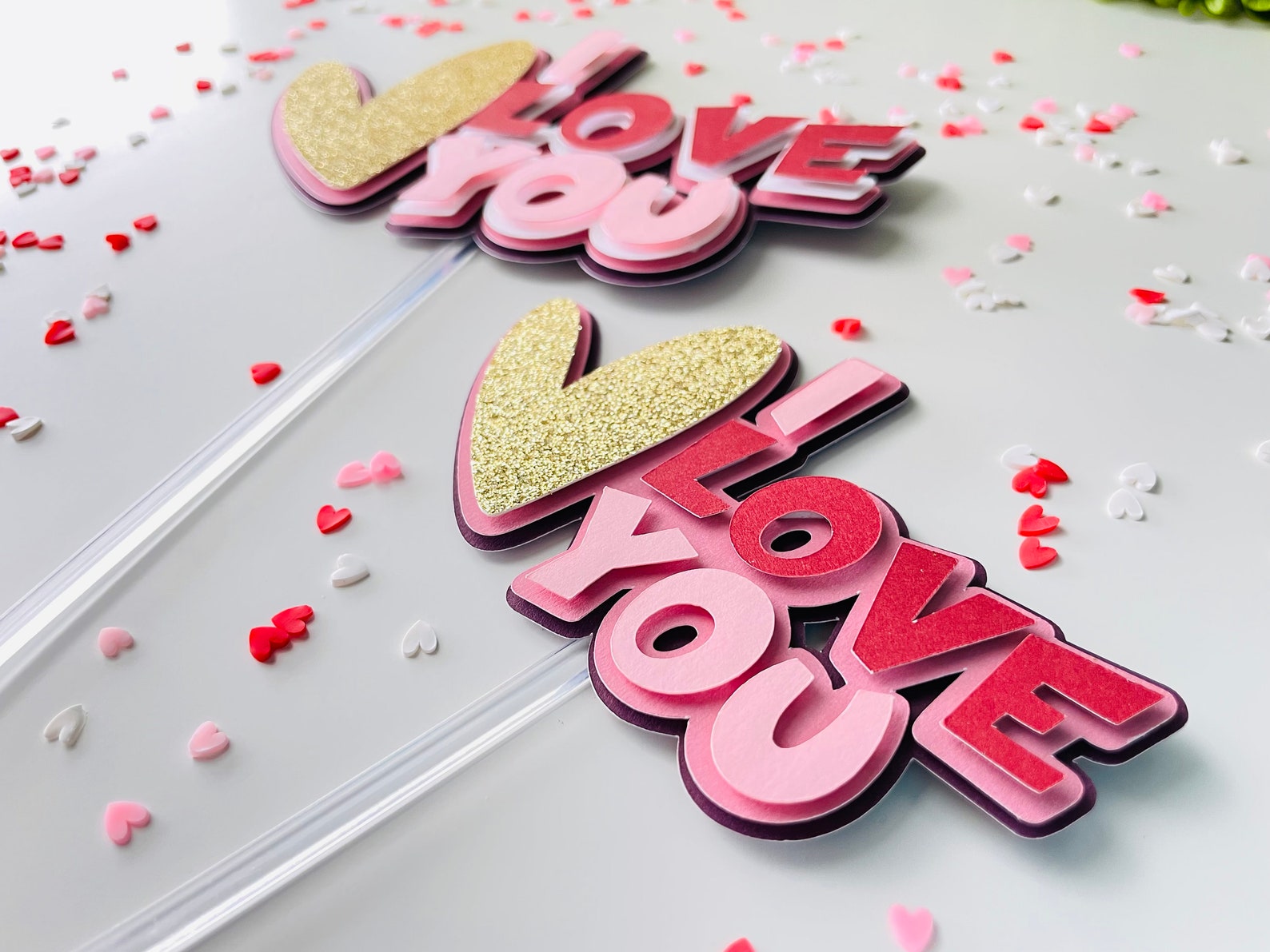 I Love You Cake Topper Template,valentine's Cake Topper,cake Topper Svg ...