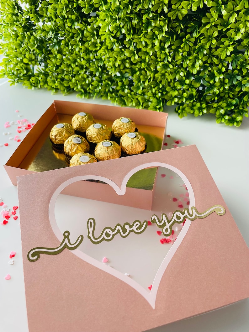 Ferrero Box Template,chocolate Box Cut File, Ferrero Valentine's Gift ...