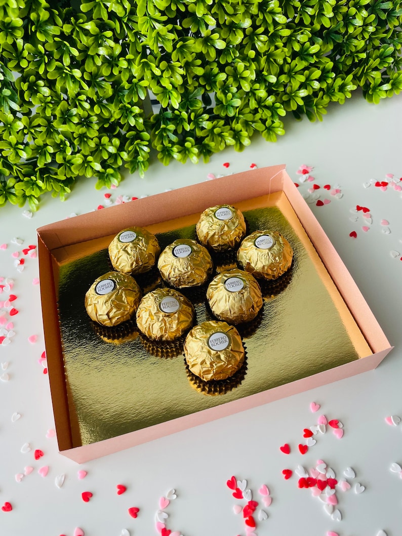 Ferrero Box Template,chocolate Box Cut File, Ferrero Valentine's Gift ...