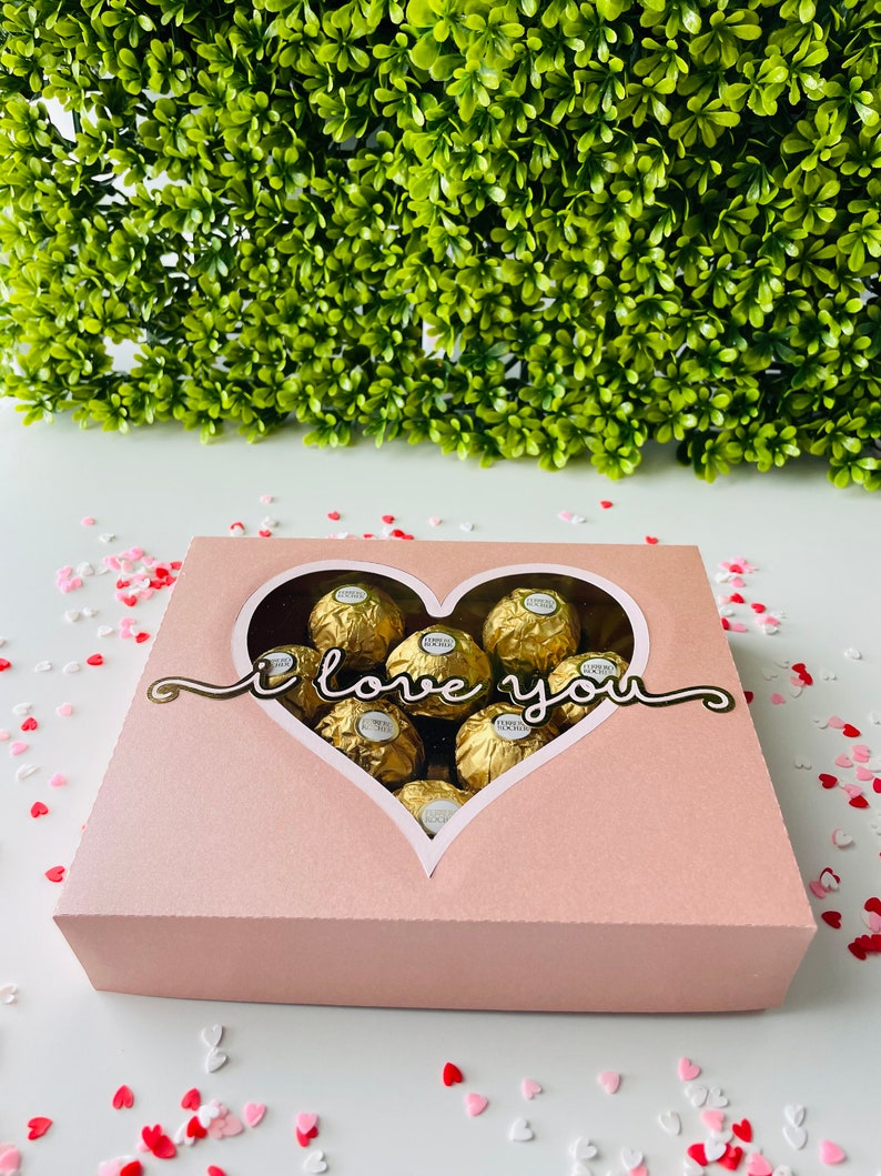 Ferrero Box Template,chocolate Box Cut File, Ferrero Valentine's Gift ...