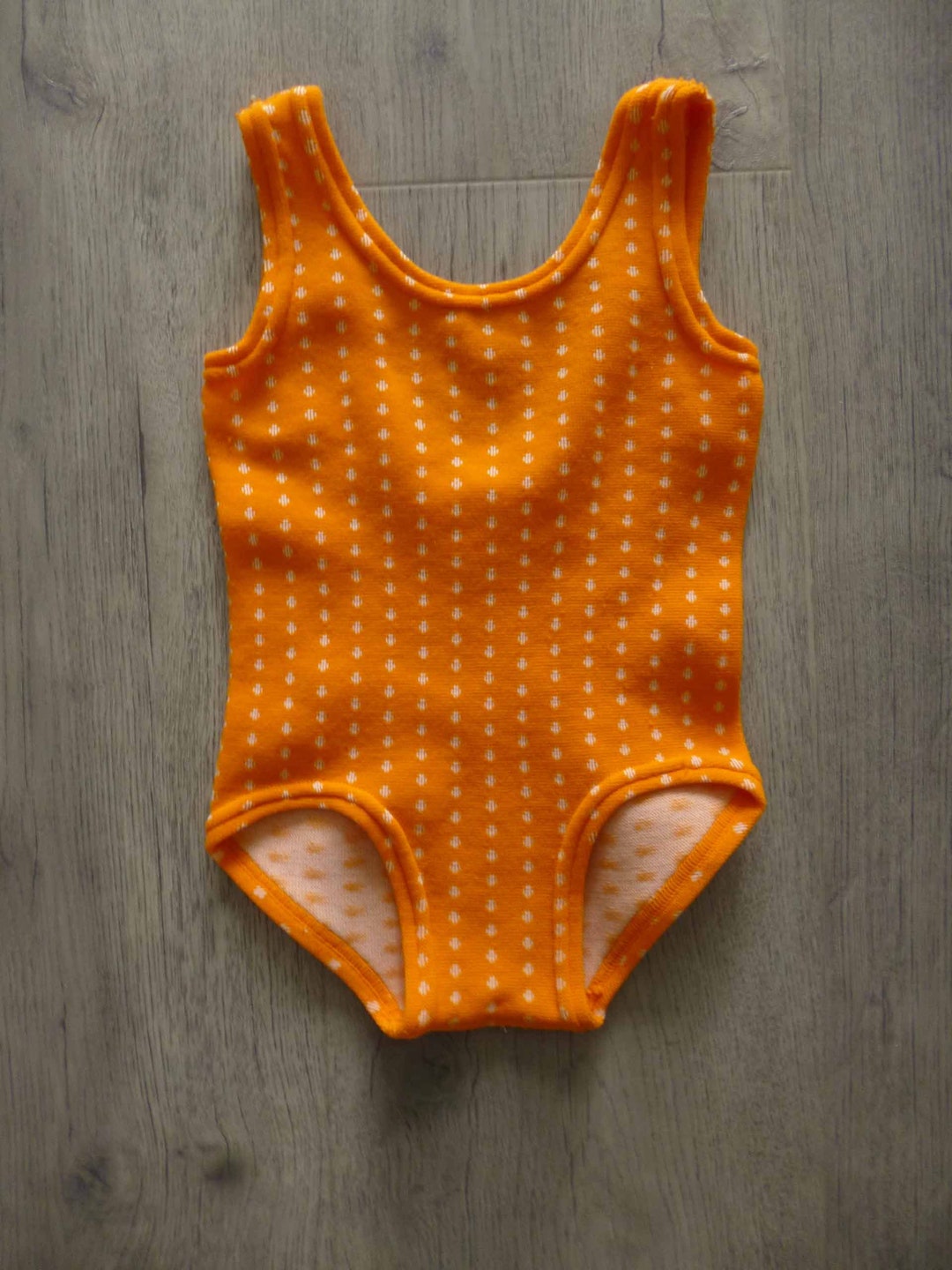 Girls Orange Vintage 70s Swimsuit Fit Age 1 Year (labelled 2 - 4 Years ...