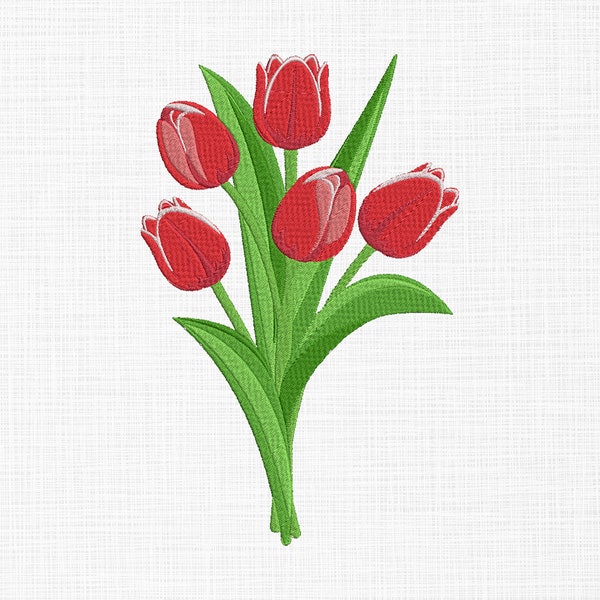 Tulip Embroidery - Etsy