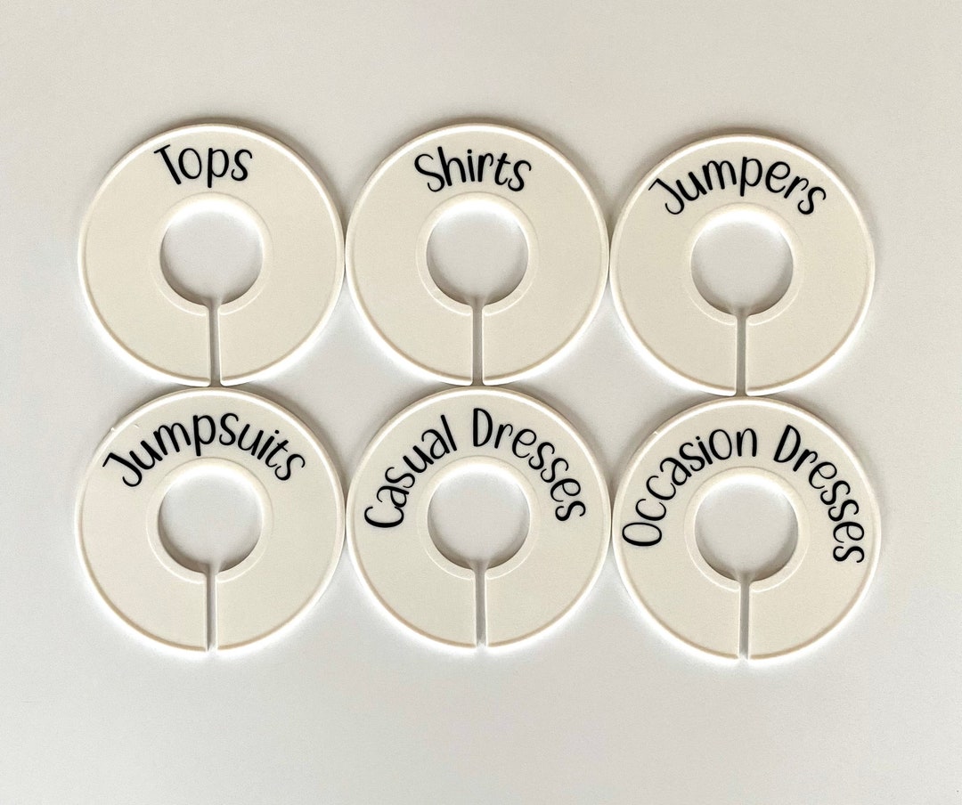 Custom Wardrobe Dividers // Personalised Adult Clothes Label , Closet ...