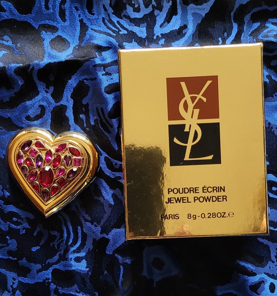 YVES SAINT LAURENT poudrier coeur années 90 - Etsy France