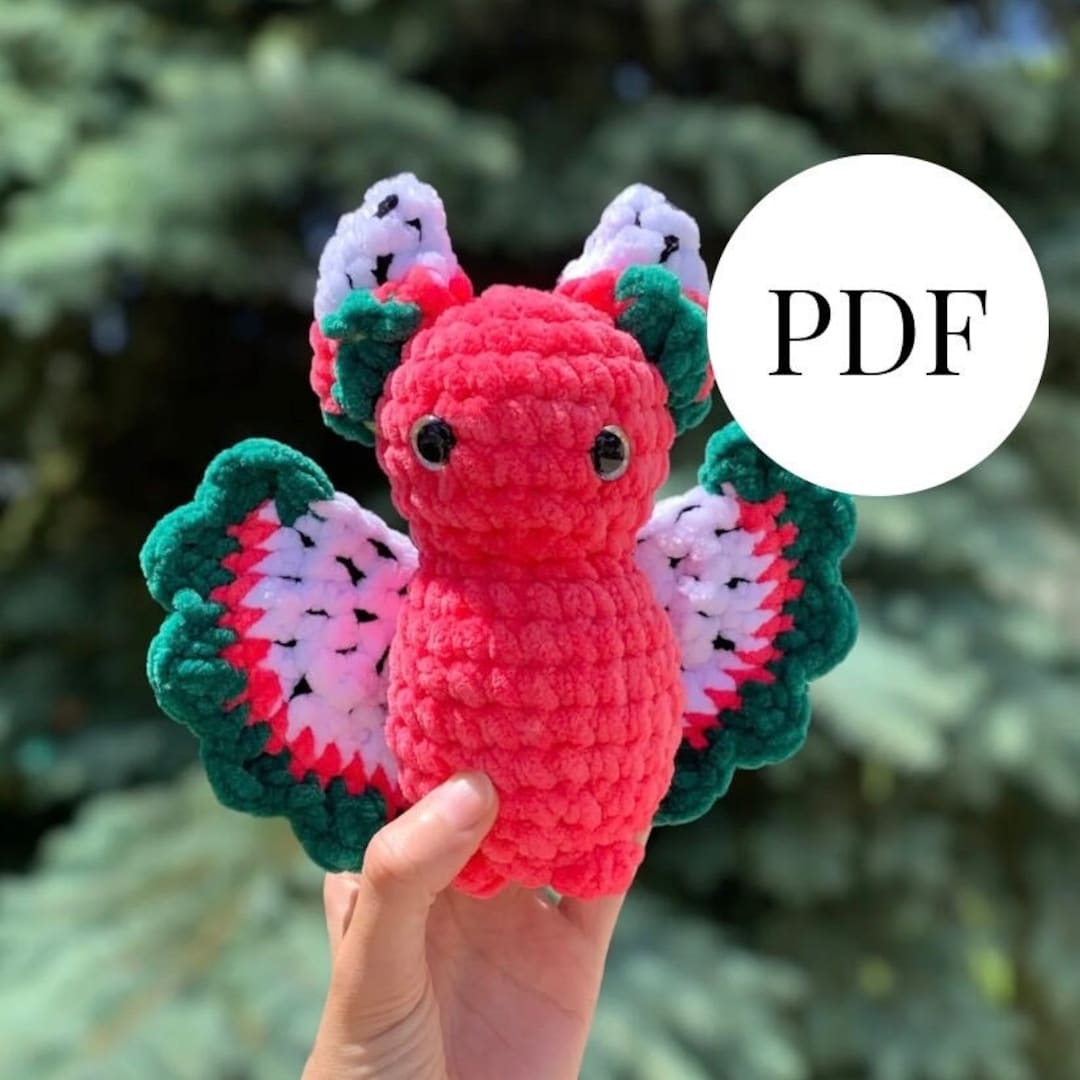 Dragon Fruit Fruit Bat Crochet Pattern - Etsy