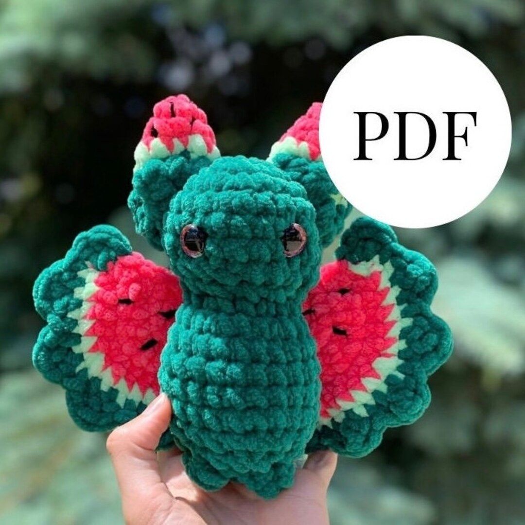 Watermelon Fruit Bat Crochet Pattern - Etsy