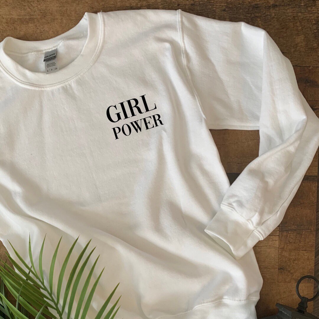 Girl Power Crewneck Sweater Girl Gang International - Etsy