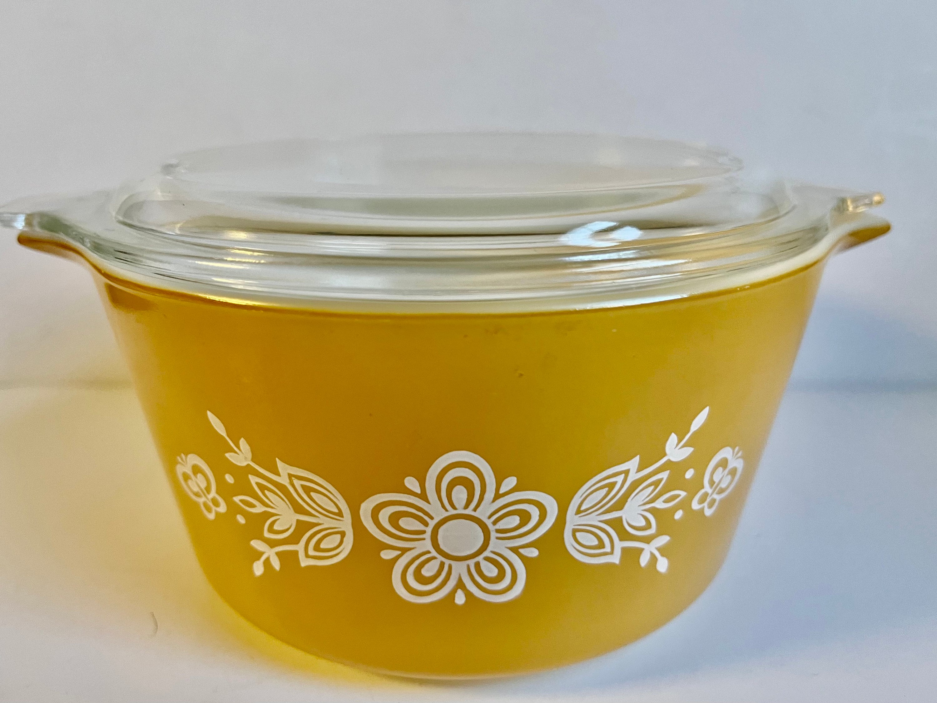 Vintage Pyrex Butterfly Gold 1 Quart Casserole Bowl 473 With Lid 470-C ...