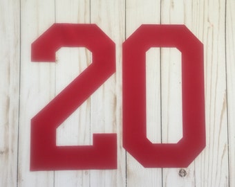 Red Numbers | Etsy
