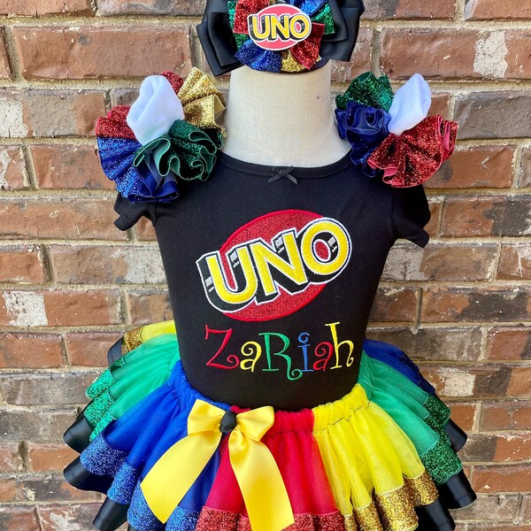 Uno Tutu Set - Etsy