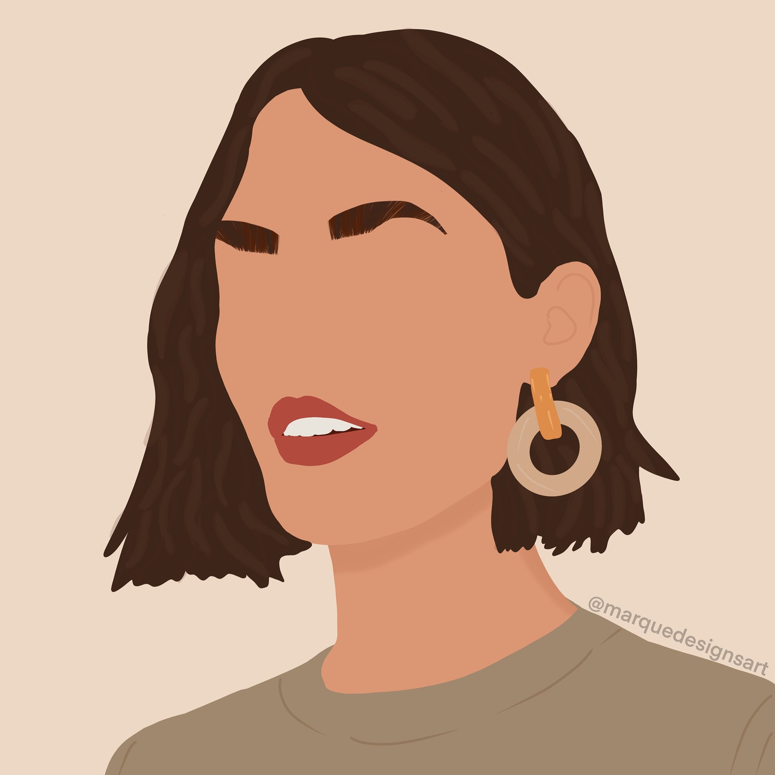 Faceless Digital Portrait Custom Digital Portrait Faceless | Etsy