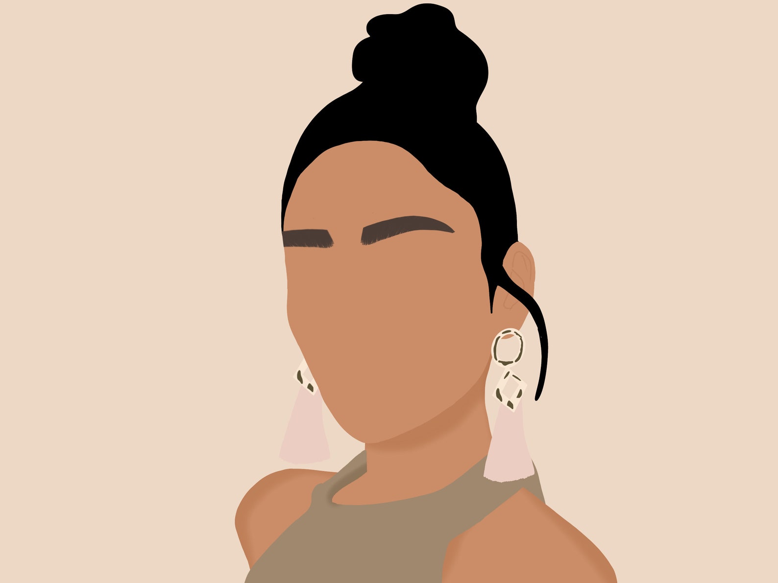 Faceless Digital Portrait Custom Digital Portrait Faceless | Etsy