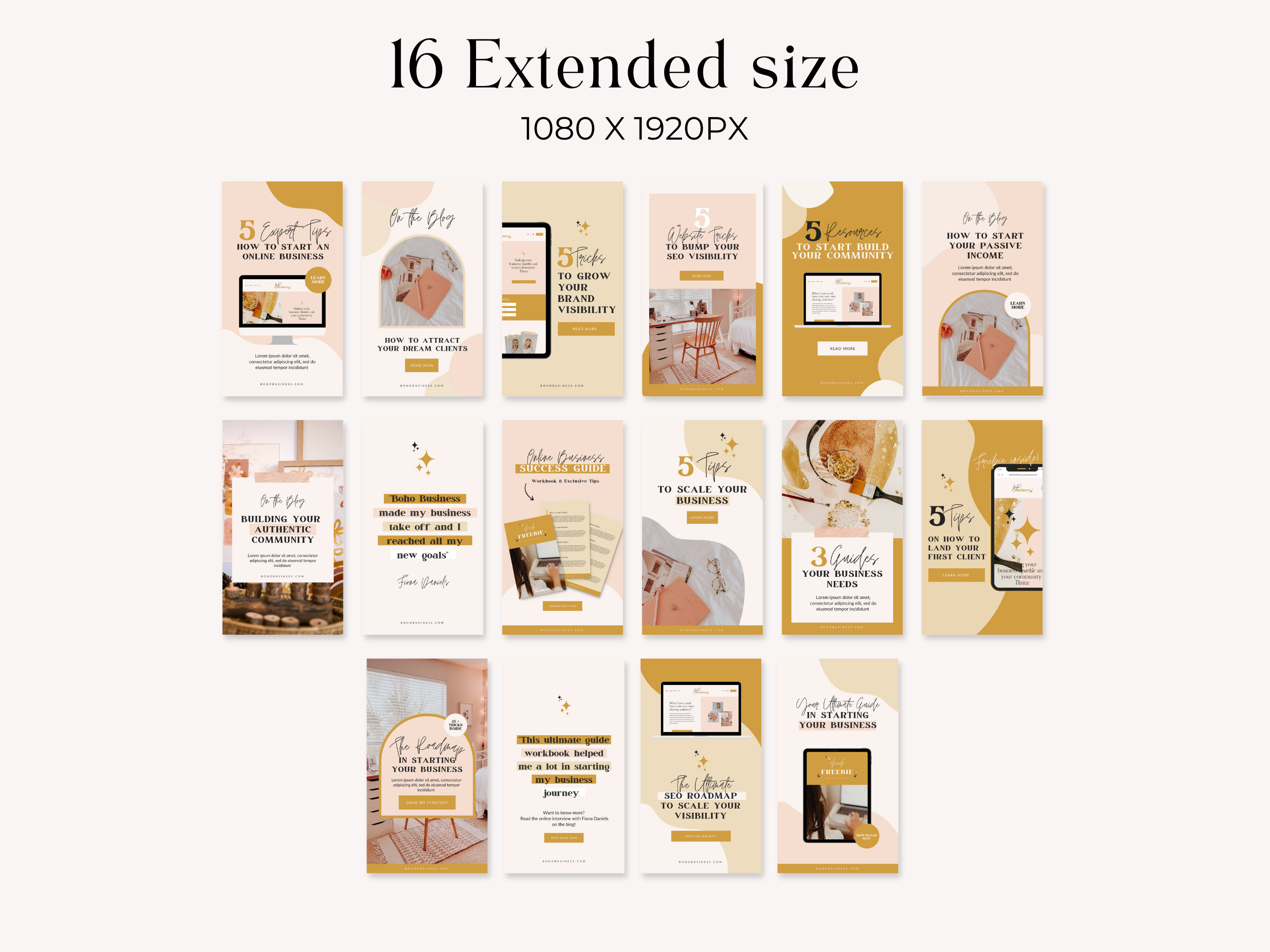 Pinterest Pin Templates Boho Business Bold Boho Design - Etsy