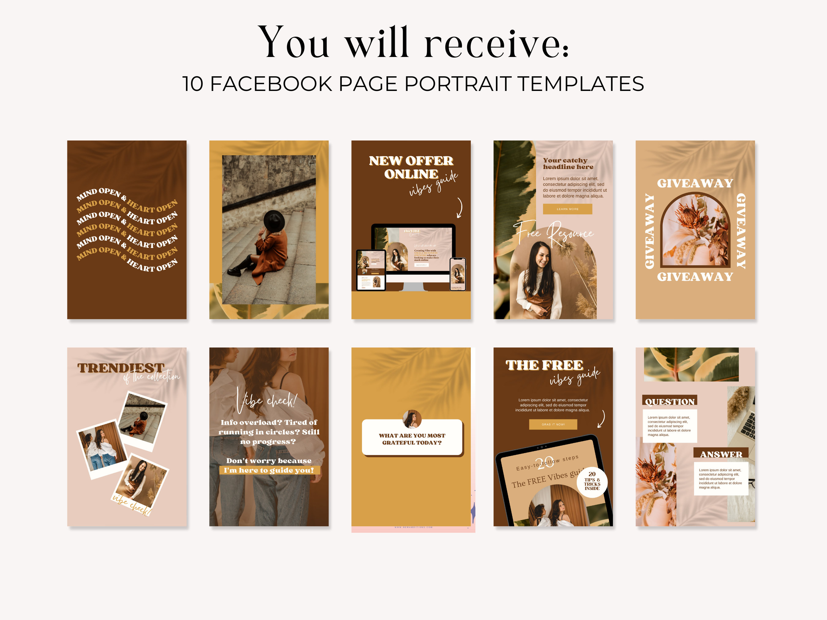 Facebook Templates Canva the Vibe Bold, Retro, Boho Design FB Group ...