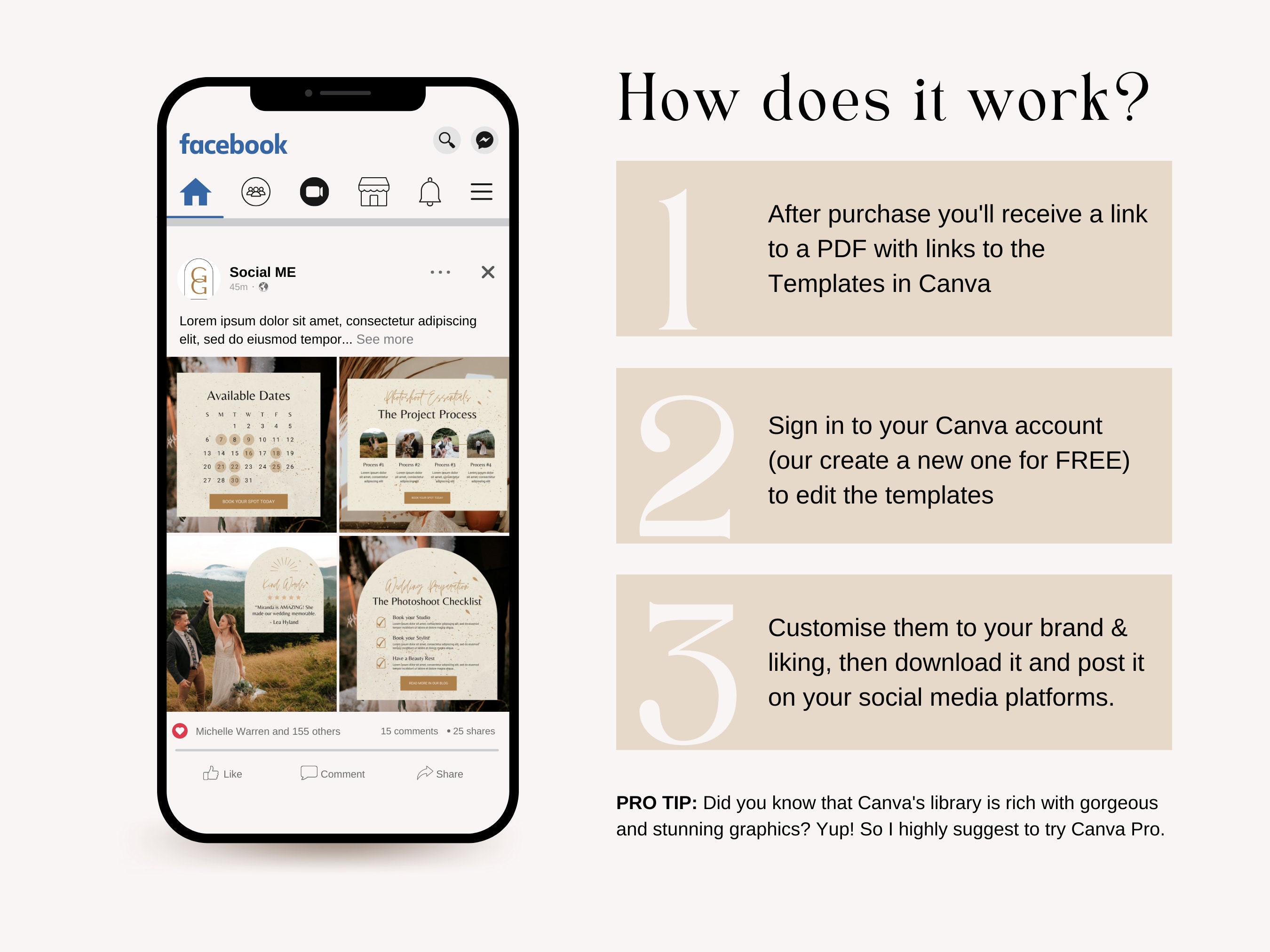 Facebook Templates Canva Golden Glow Earthy, Boho Design FB Group ...