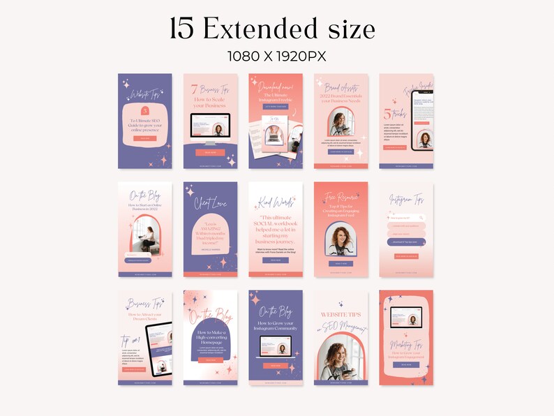 Pinterest Pin Templates | New Ambitions | Bold & Colourful Boho Design ...