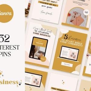 Pinterest Pin Templates | Boho Business | Bold, Boho Design | Blog Post ...