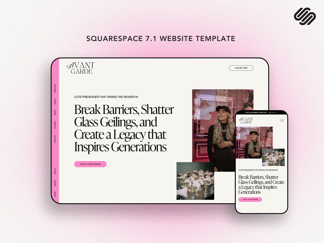 Avant Garde Squarespace 7.1 Website Template: Editorial Design - Etsy