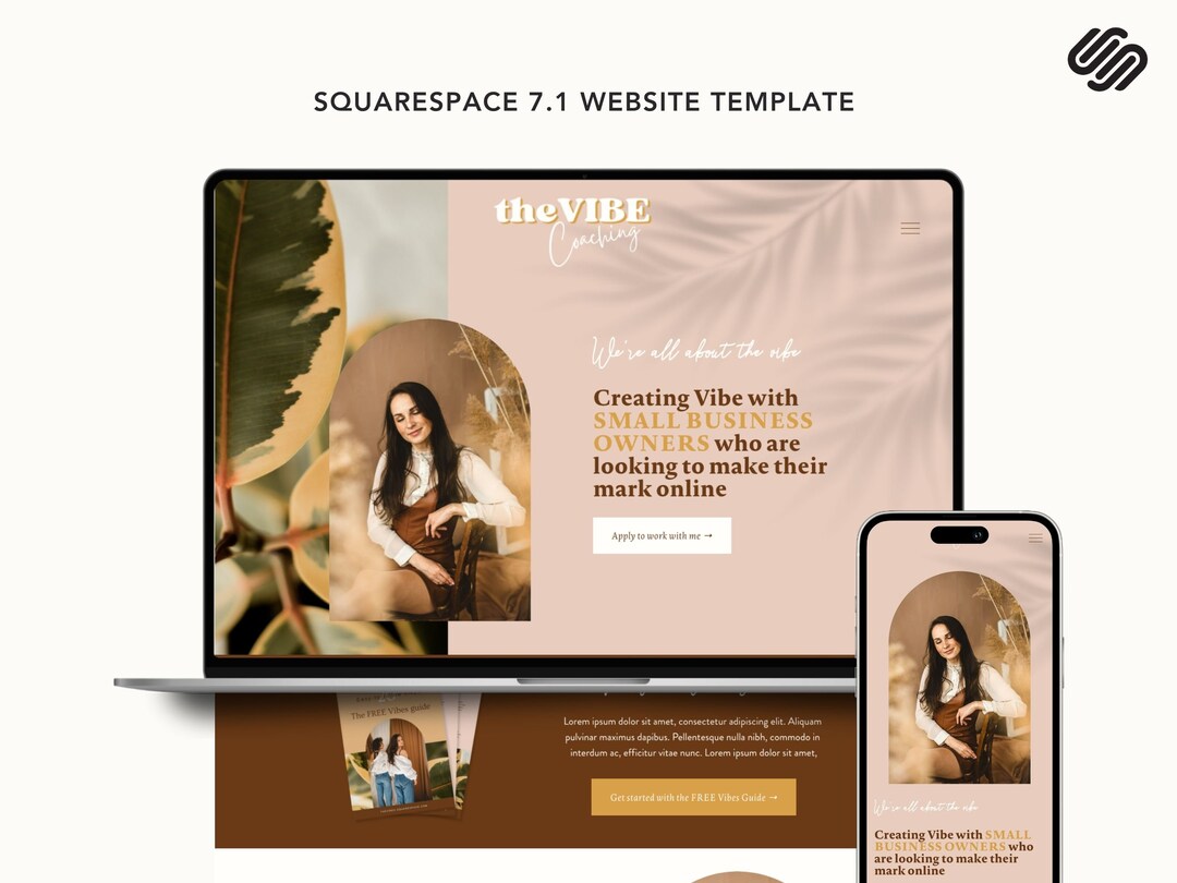 Earthy Boho Squarespace 7.1 Website Template: the Vibe - Etsy