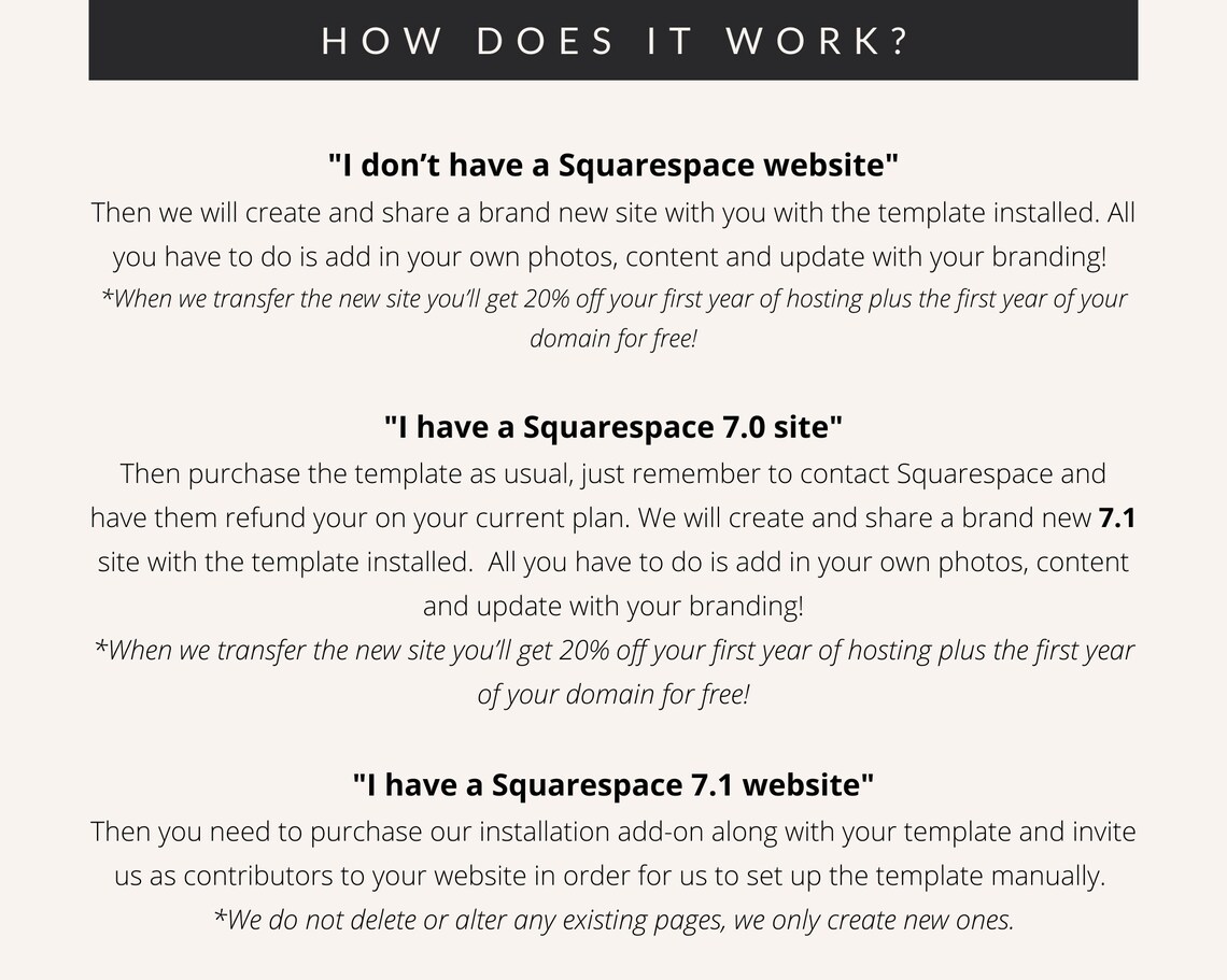 Squarespace 7.1 Website Template Alexandra McAdams | Etsy