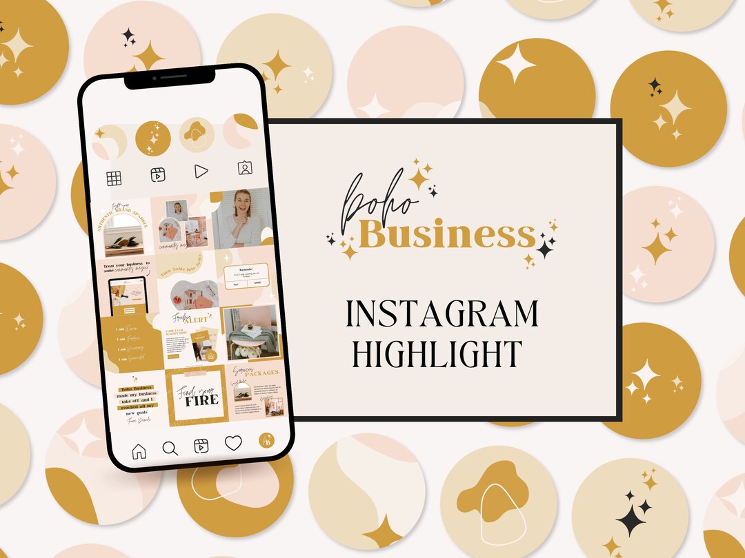 Instagram Highlight Covers Templates | Boho Business | Bold, Boho ...