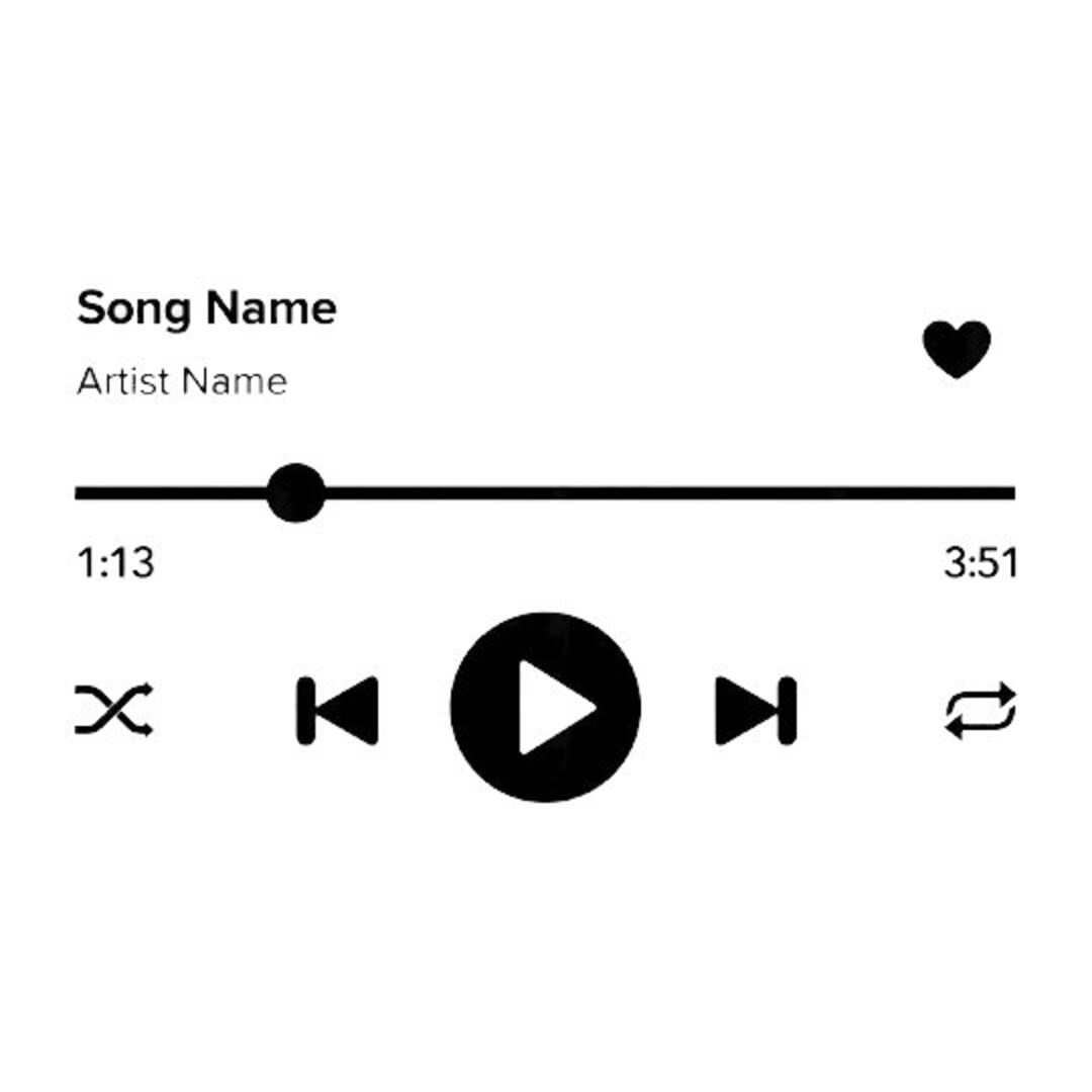 Audio Control Buttons SVG, Music Player SVG File - Etsy