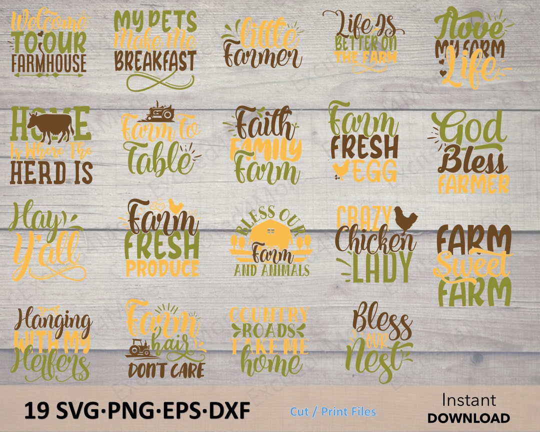 Farm Svg Bundle Farm Svg Farming Svg Farm Svg File - Etsy