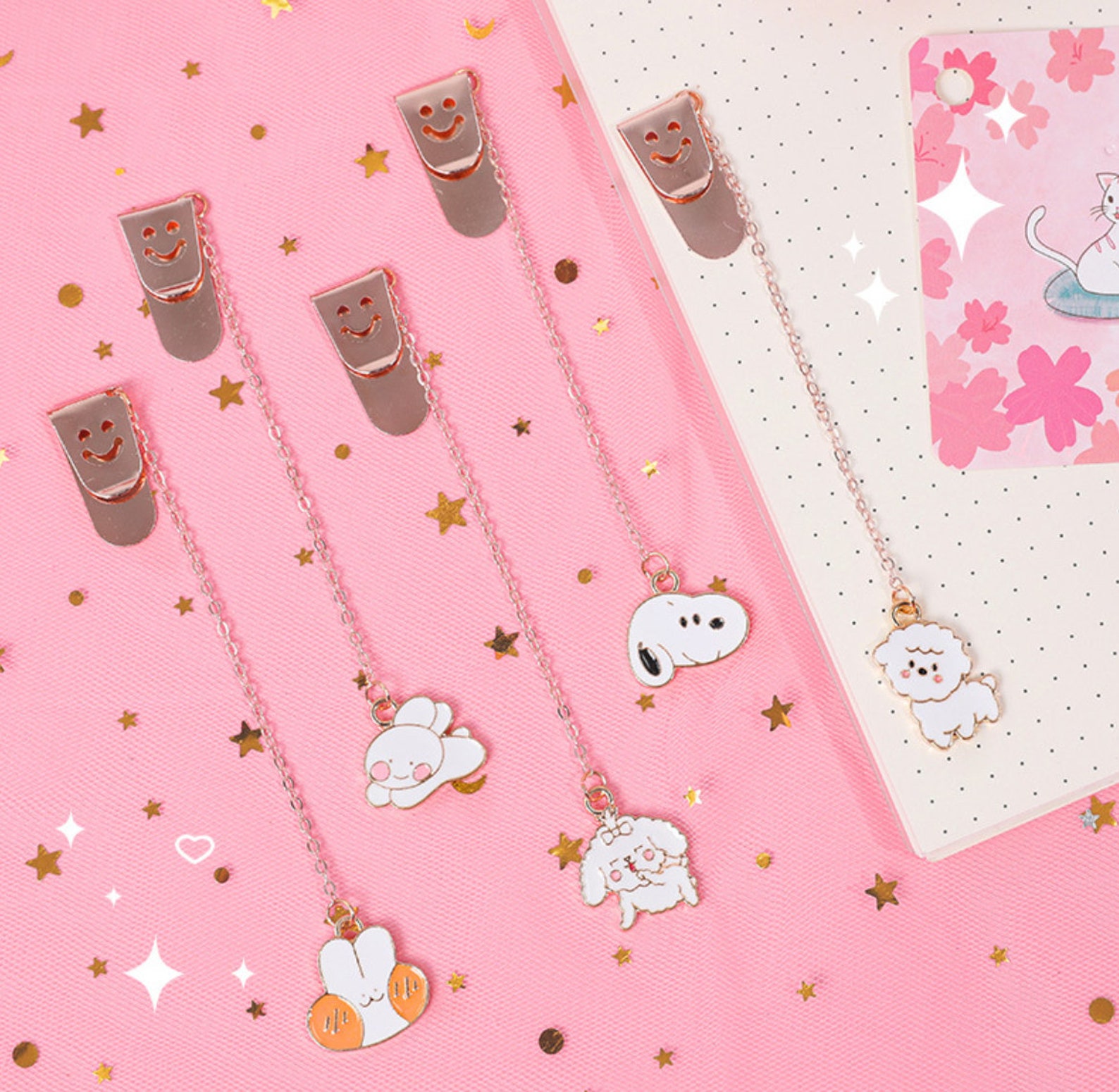 Metal Clip Bookmark With Tassel Bookmark Tassels Unique - Etsy