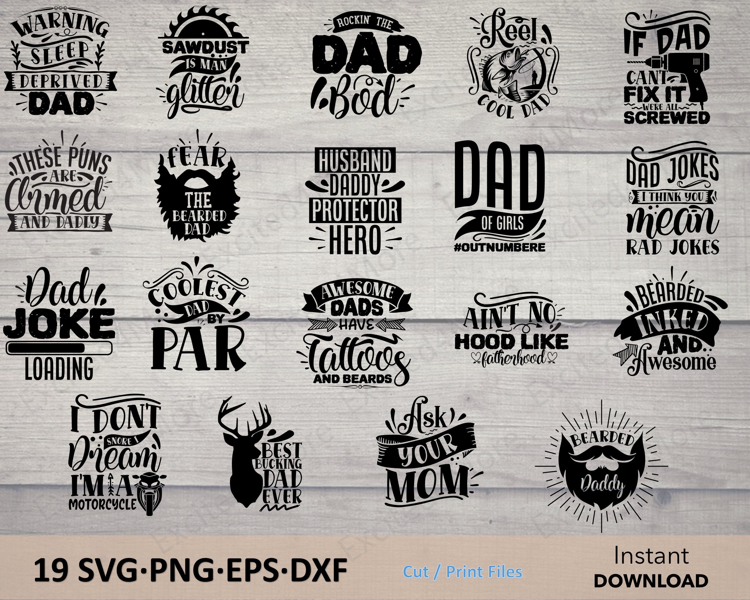 Funny Dad Decal Svg - Etsy Australia