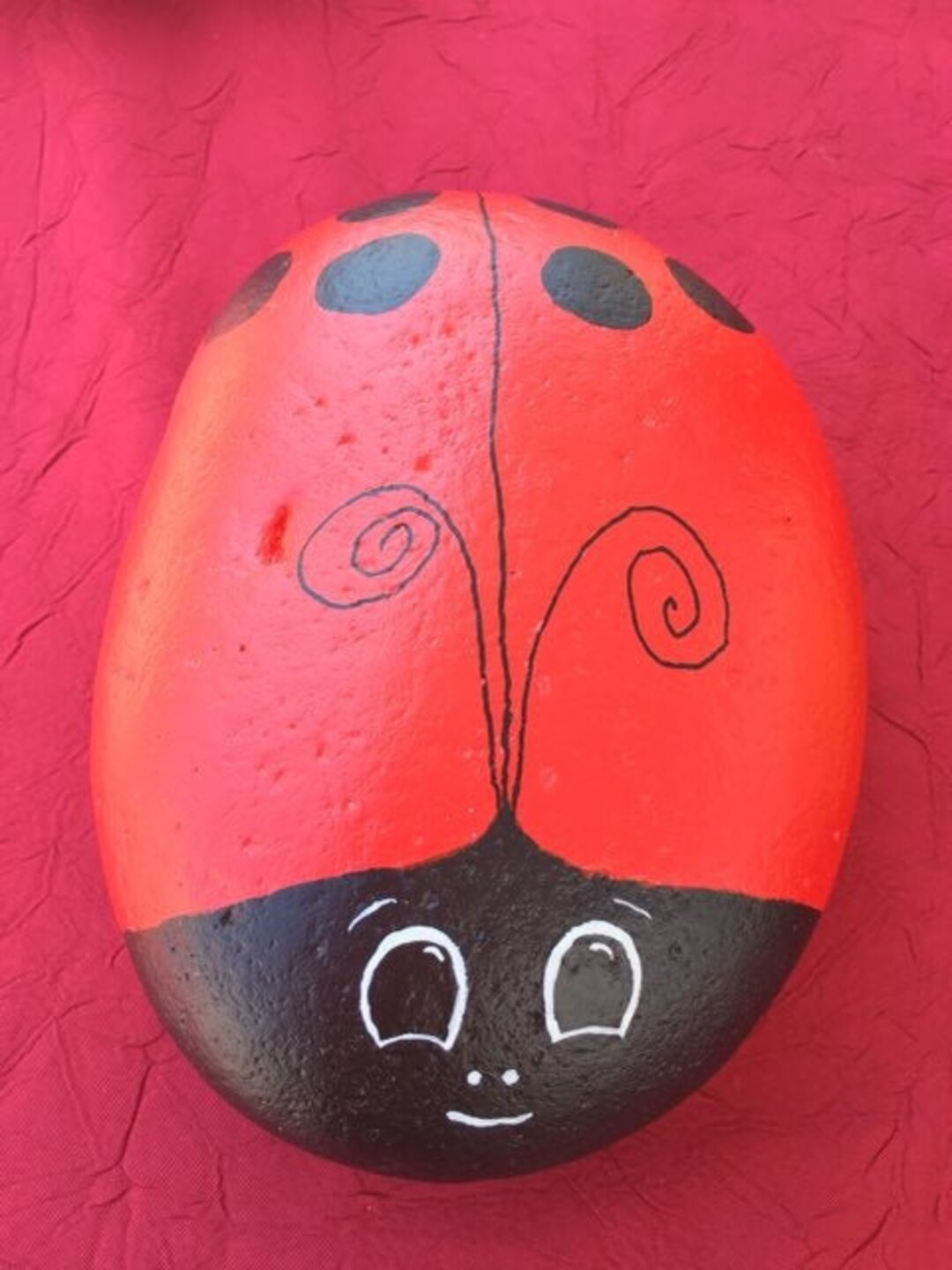 Big Lady Bug Rock ( Porch Pals) - Etsy