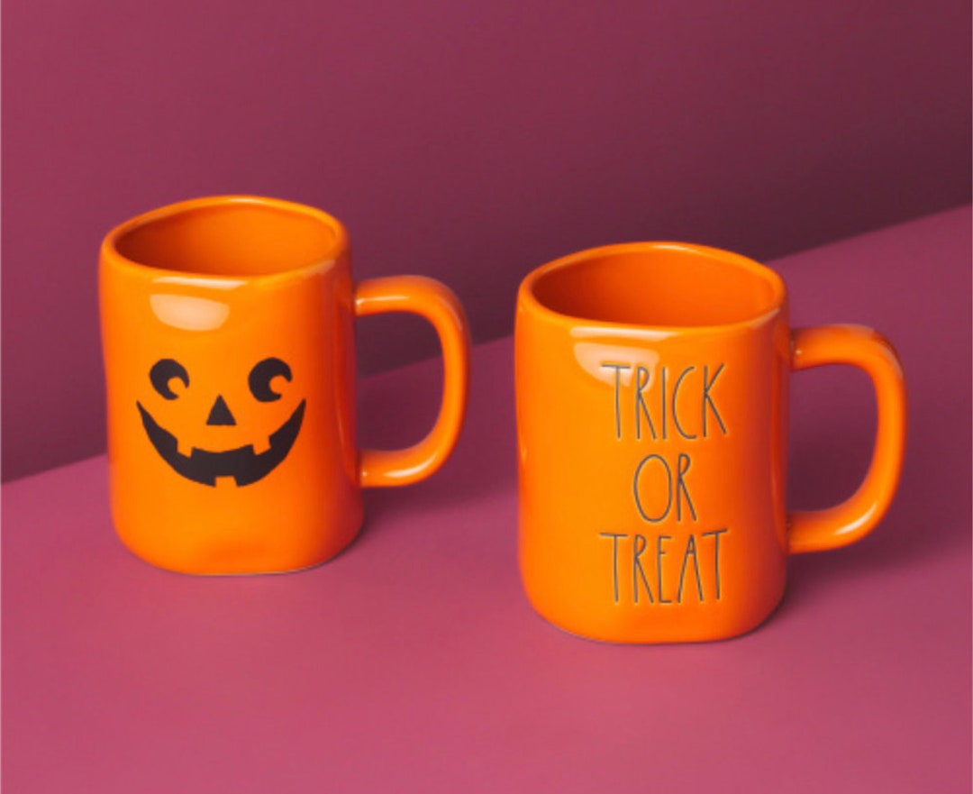 RAE DUNN 2pk Ceramic Trick or Treat Mugs. - Etsy