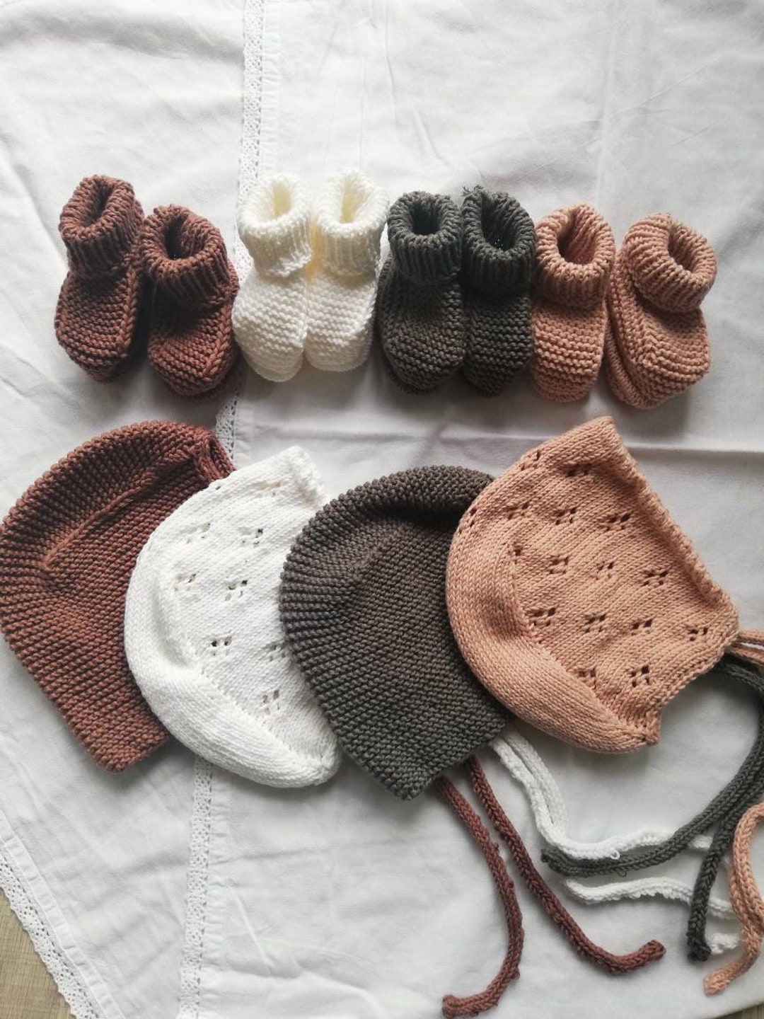 Baby Knit Hat Set With Socks - Etsy