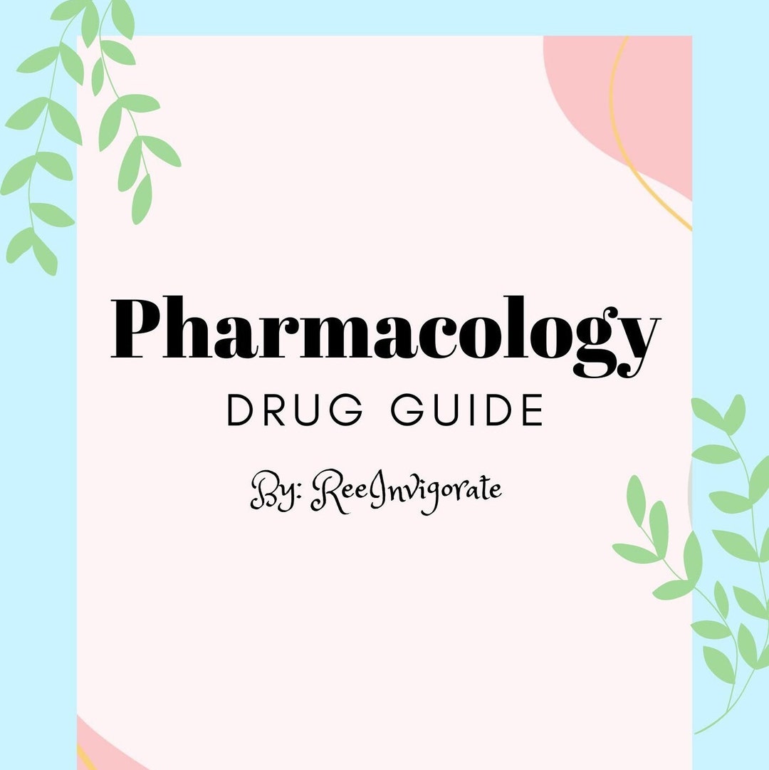 Pharmacology Drug Guide 131 Pages - Etsy
