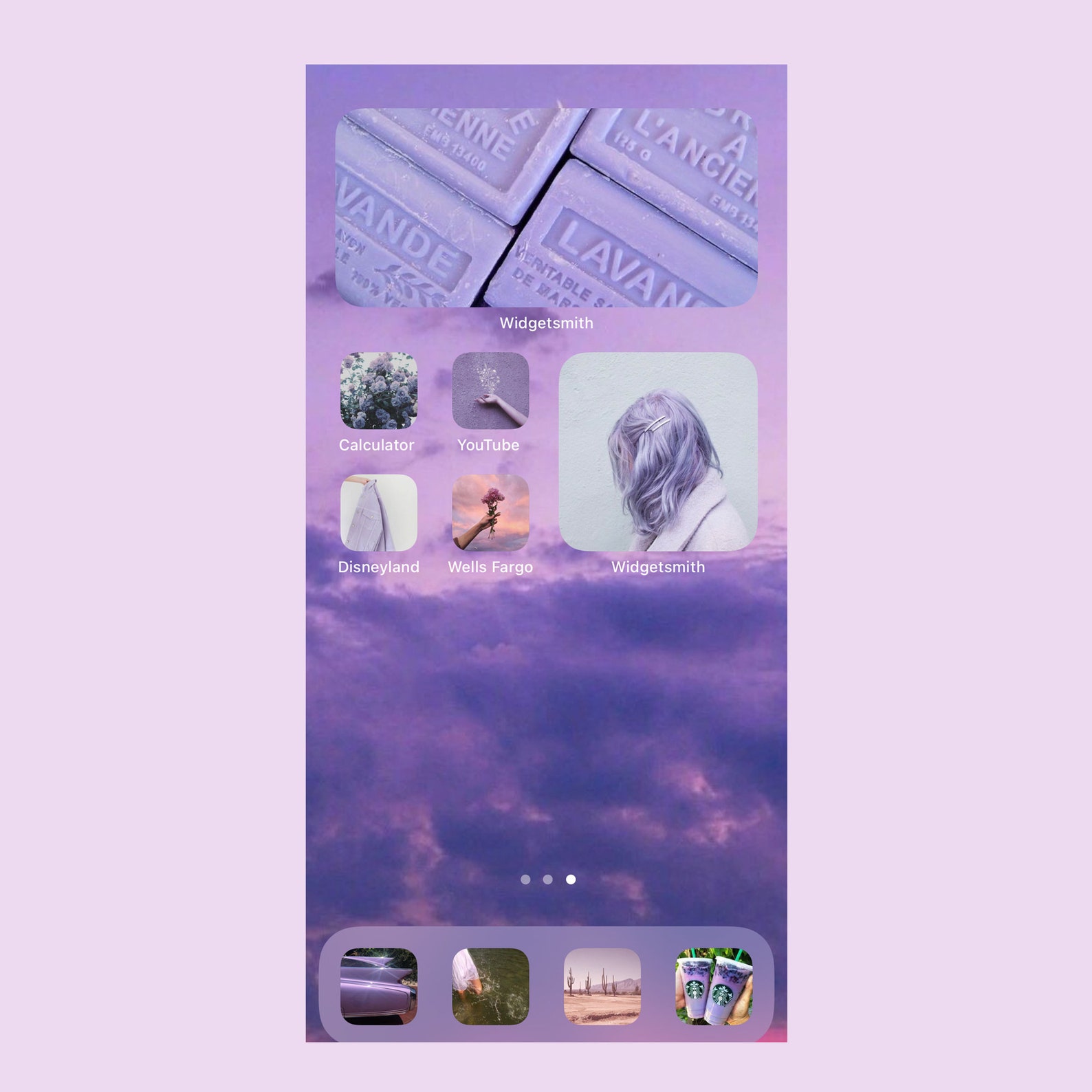 IOS 14 Homescreen Lilac Purple Aesthetic - App Icons, Widgets ...