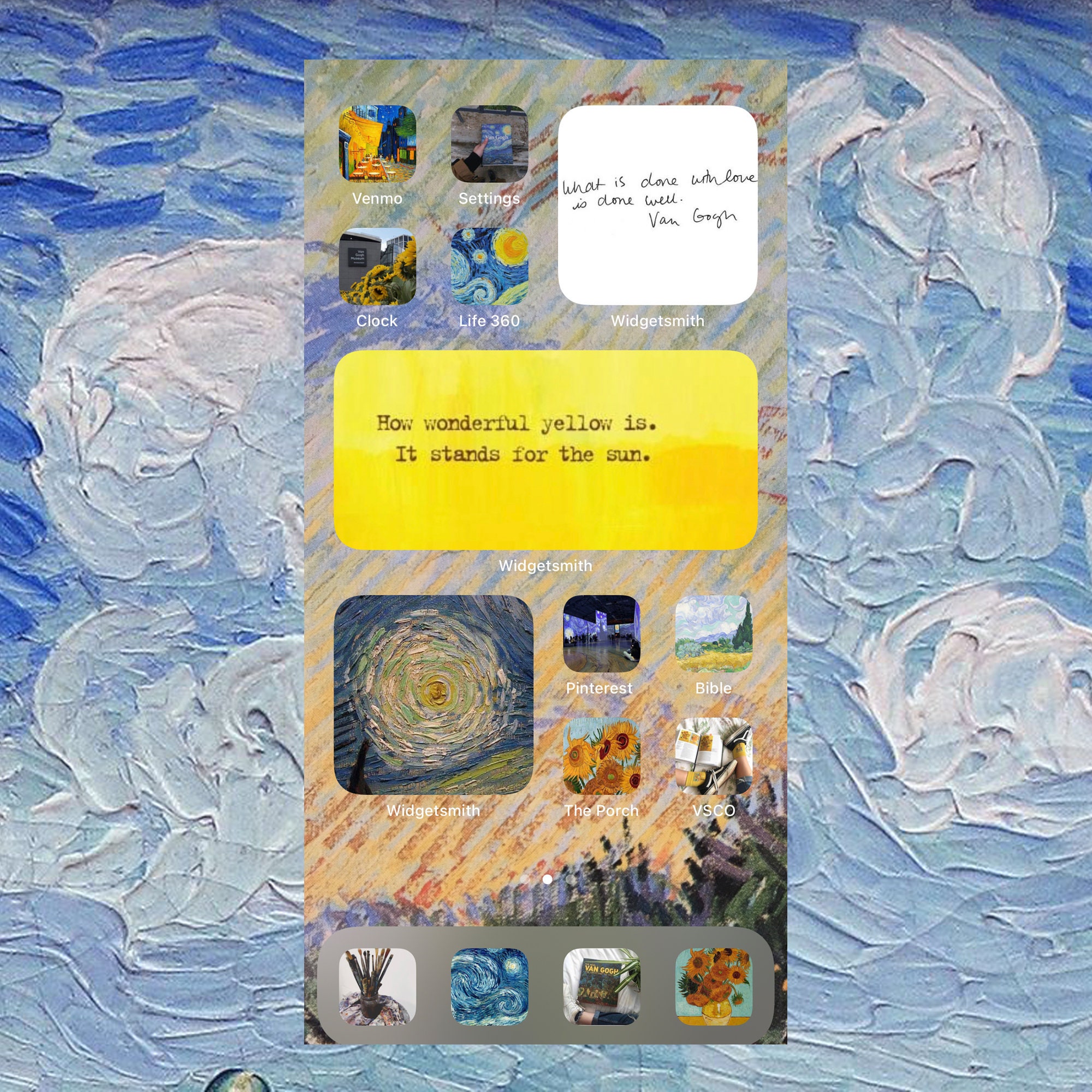 IOS 14 Homescreen Vincent Van Gogh Aesthetic App Icons, Widgets ...