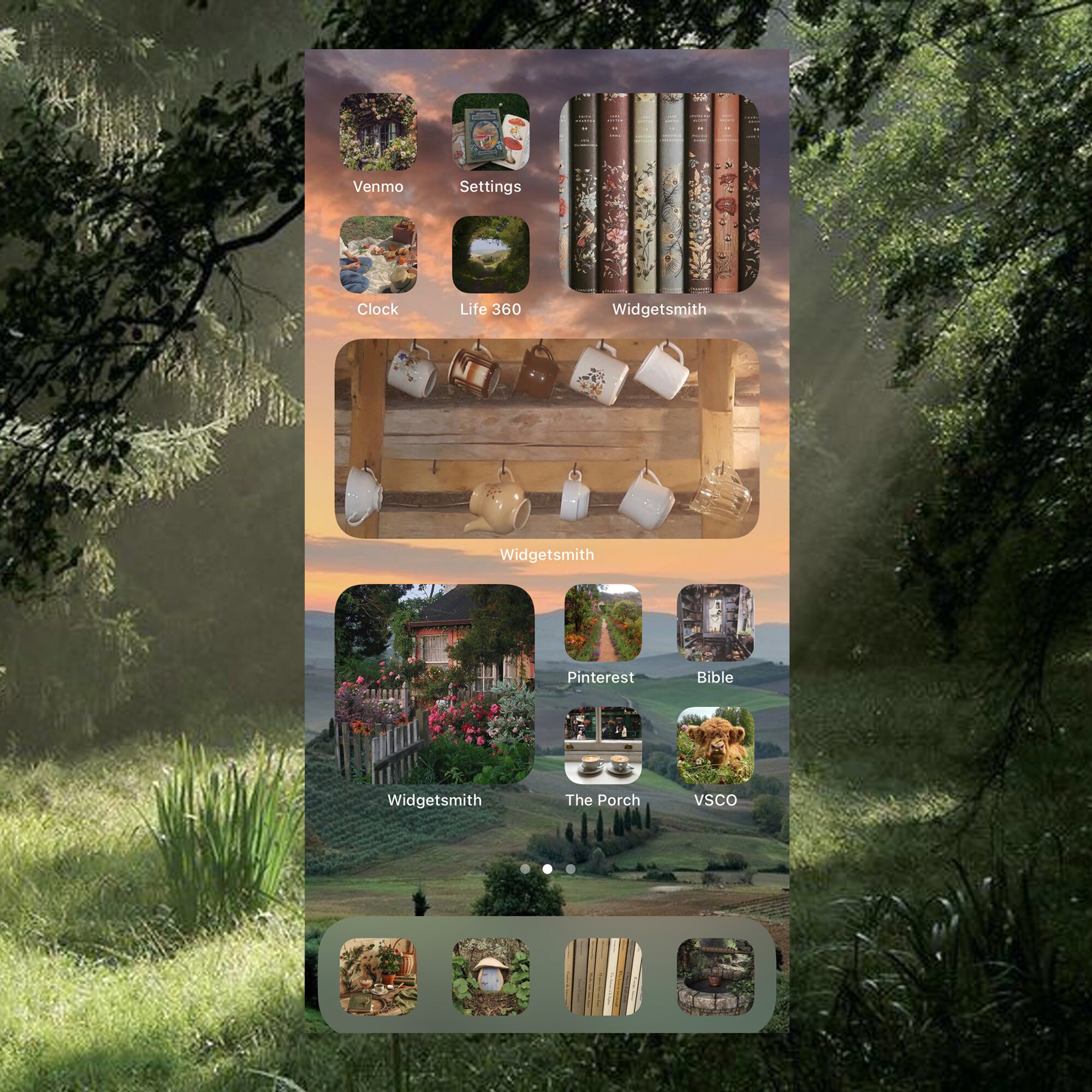 IOS 14 Homescreen Cottage Core Prairie - App Icons, Widgets, Lockscreen ...
