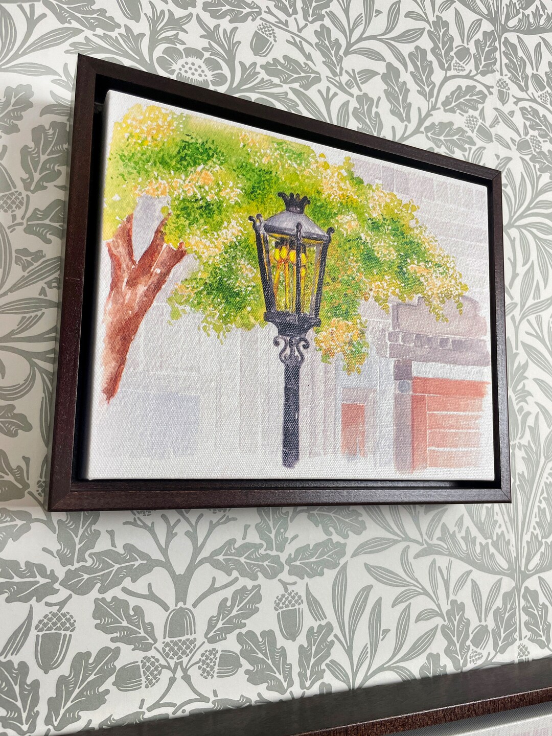 Gaslight Glow Watercolor Canvas & Photo Paper Print - Etsy