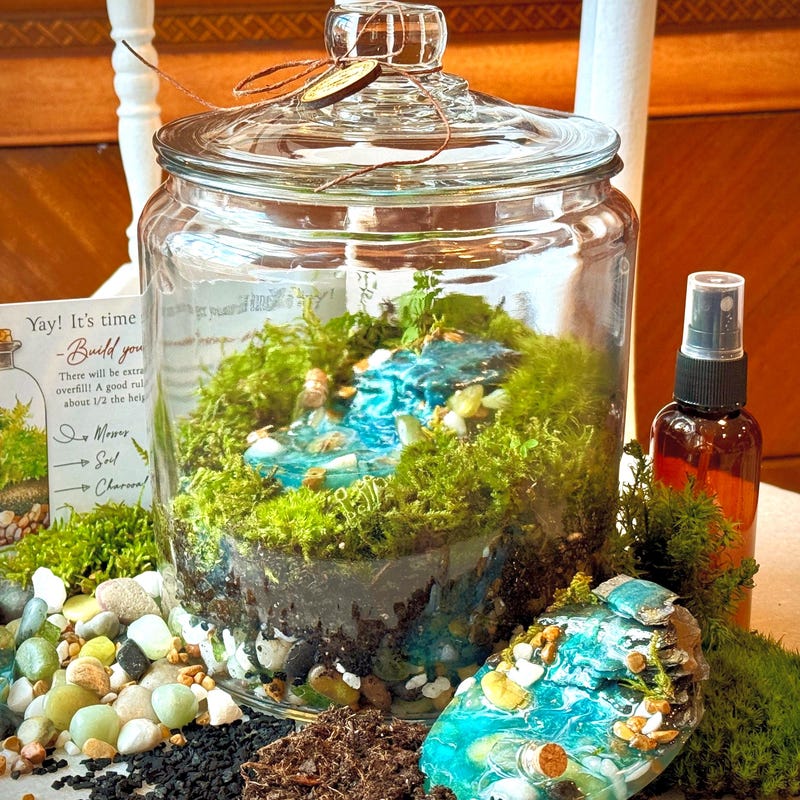 Glass Terrarium Waterfall - Etsy