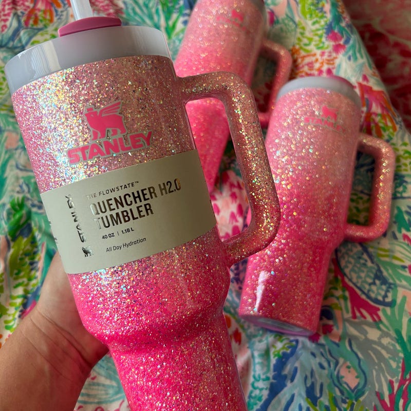 Pink Glitter Stanley Cup - Etsy