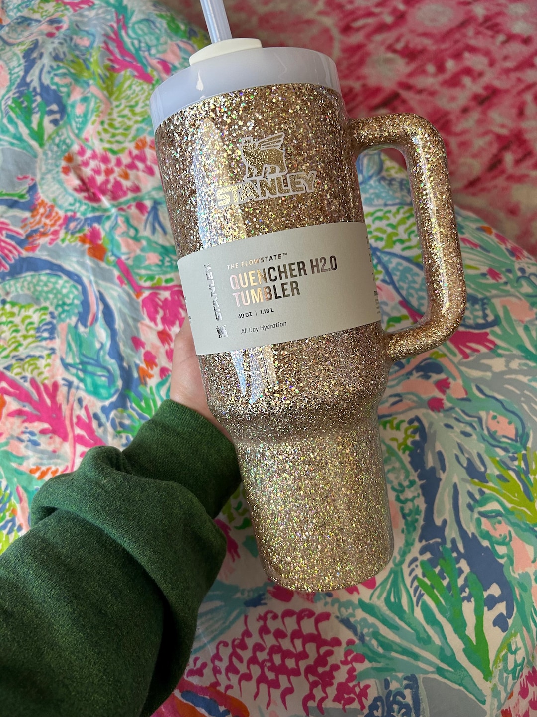 Gold Glitter Stanley Tumbler - Etsy